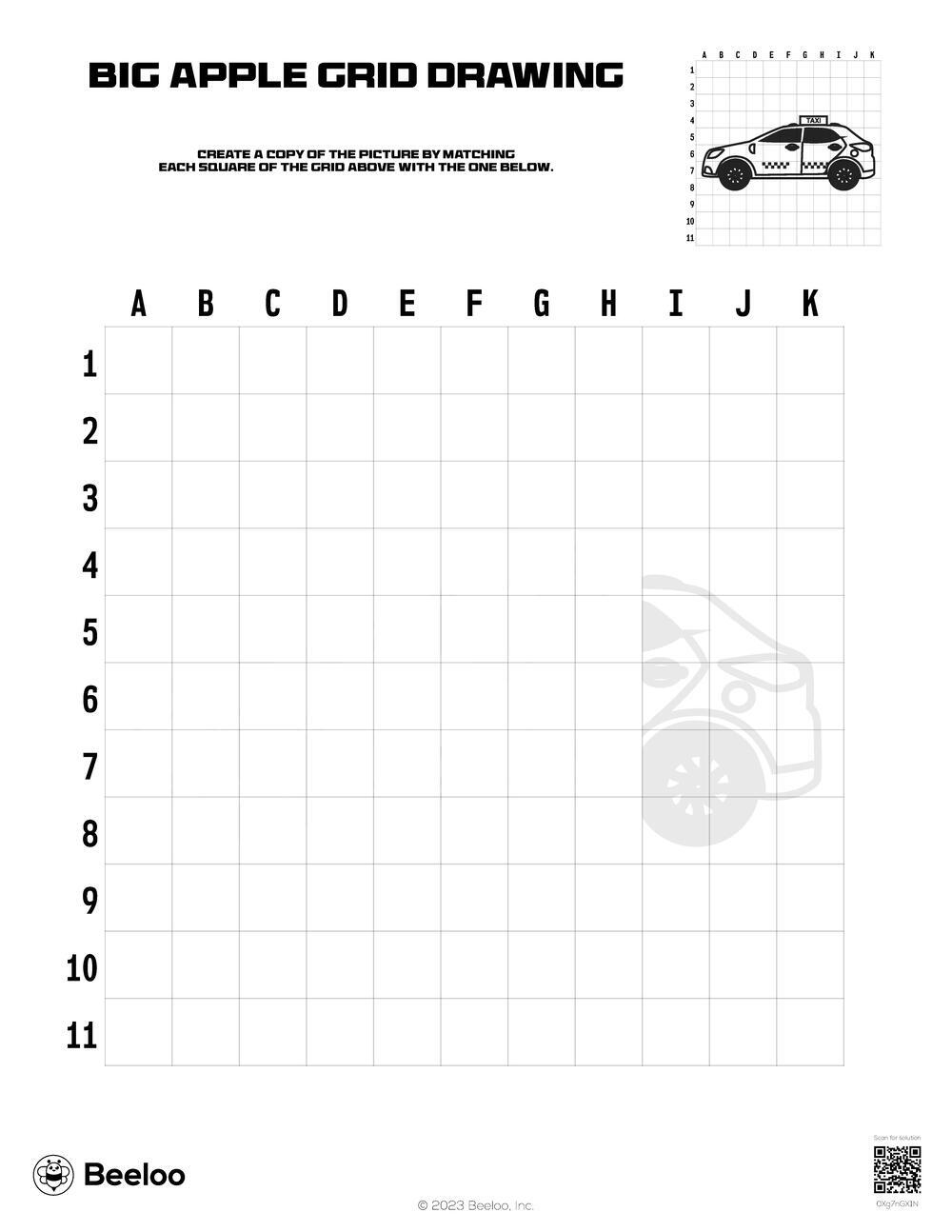 Big Apple Grid Drawing Beeloo Printable Crafts And Activities For Kids