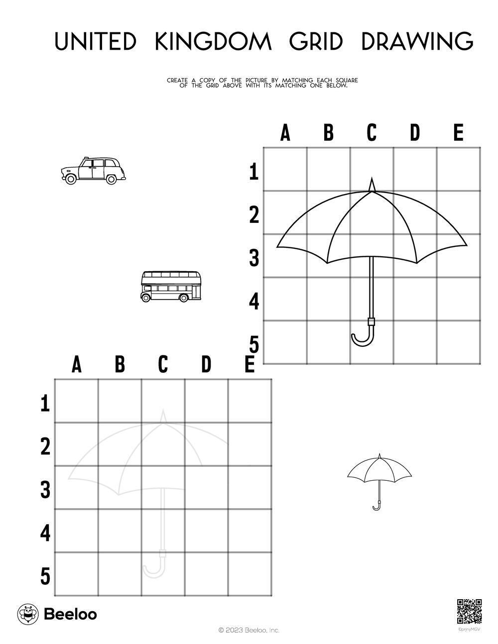 United Kingdom Grid Drawing Beeloo Printable Crafts And Activities United Kingdom Grid Drawing Beeloo Printable Crafts And Activities