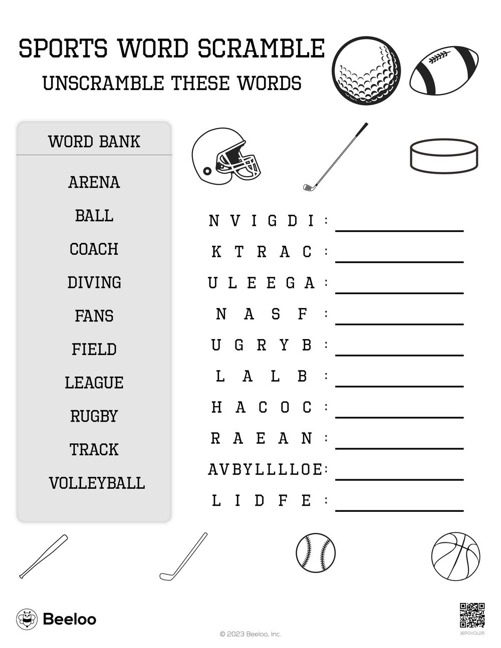 Sports Word Scramble Vrogue co Sports Word Scramble Vrogue co