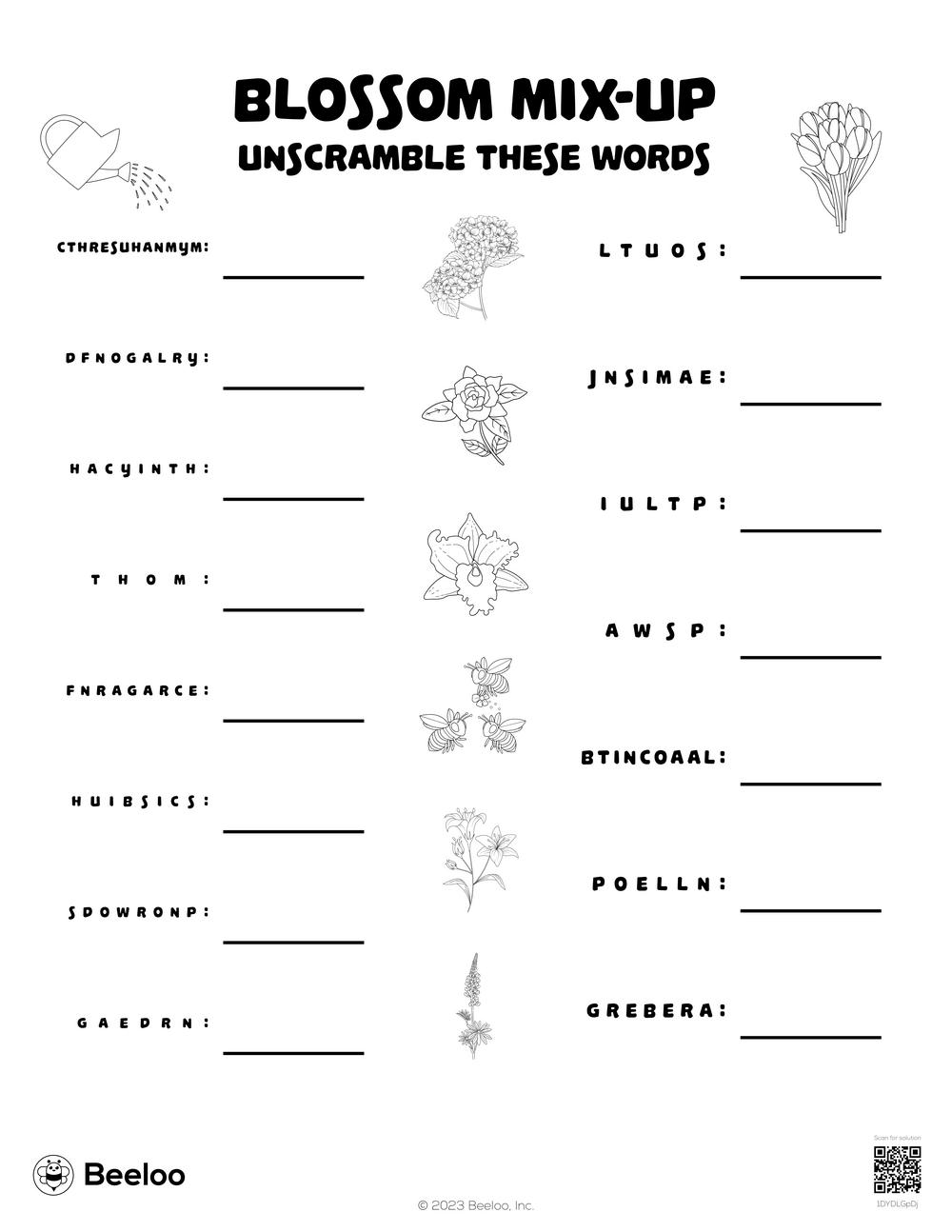 Blossom Mix Up Beeloo Printable Crafts And Activities For Kids