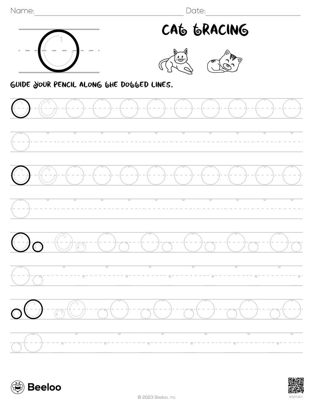 Cat Tracing Beeloo Printable Crafts And Activities For Kids Cat Tracing Beeloo Printable Crafts And Activities For Kids
