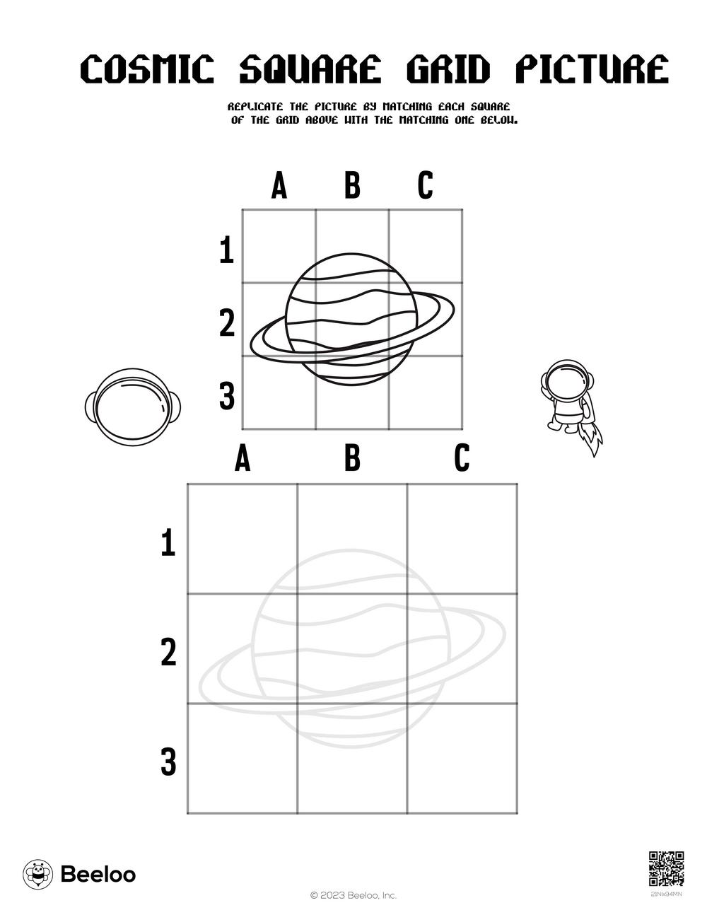 Cosmic Square Grid Picture Beeloo Printable Crafts And Activities For Cosmic Square Grid Picture Beeloo Printable Crafts And Activities For