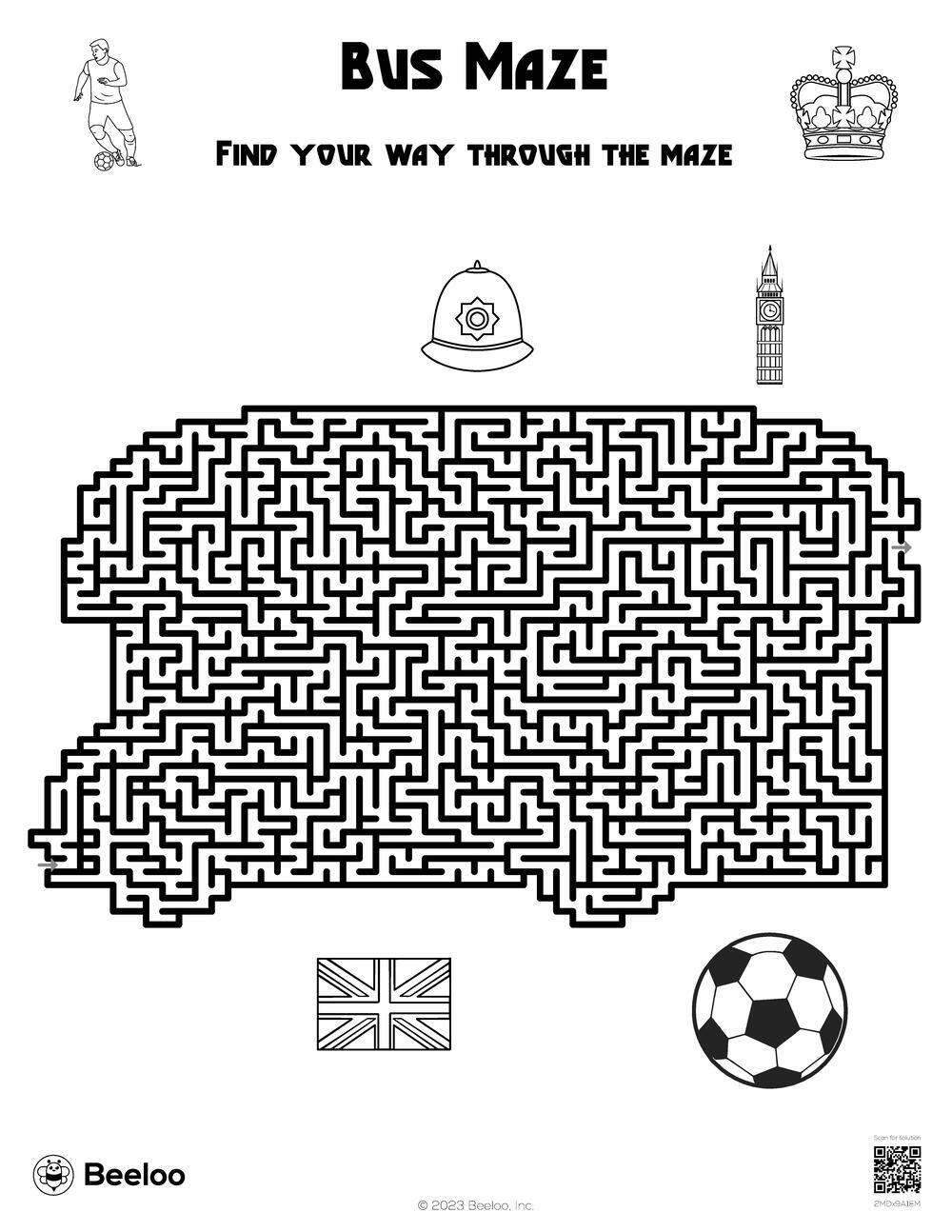 Bus Maze Beeloo Printable Crafts And Activities For Kids Bus Maze Beeloo Printable Crafts And Activities For Kids