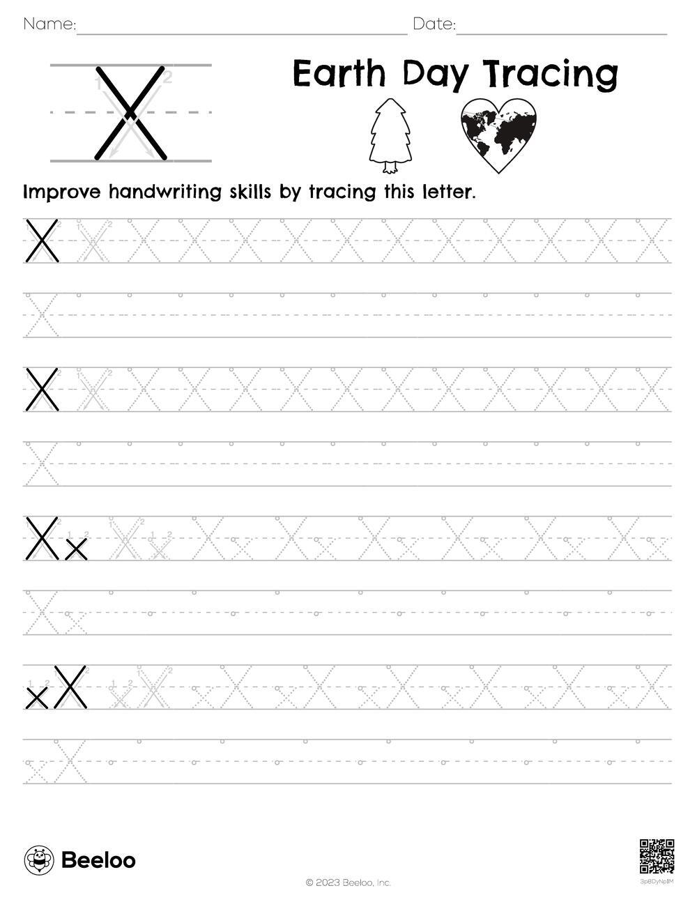 Earth Day Tracing Beeloo Printable Crafts And Activities For Kids Earth Day Tracing Beeloo Printable Crafts And Activities For Kids