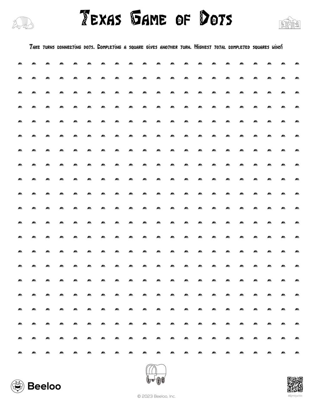 Texas Game Of Dots Beeloo Printable Crafts And Activities For Kids