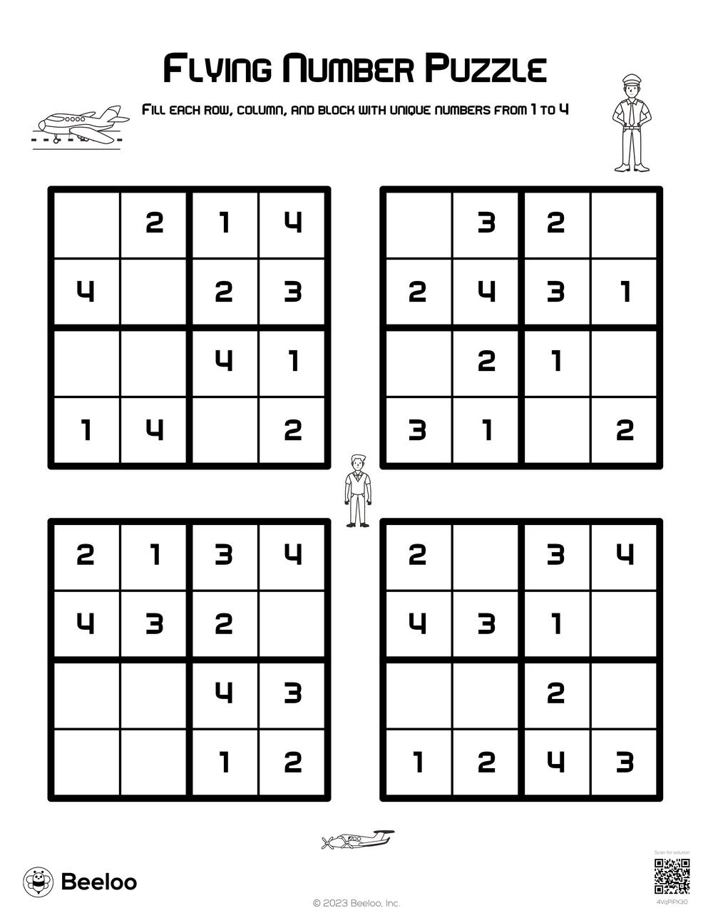 Flying Number Puzzle Beeloo Printable Crafts And Activities For Kids Flying Number Puzzle Beeloo Printable Crafts And Activities For Kids
