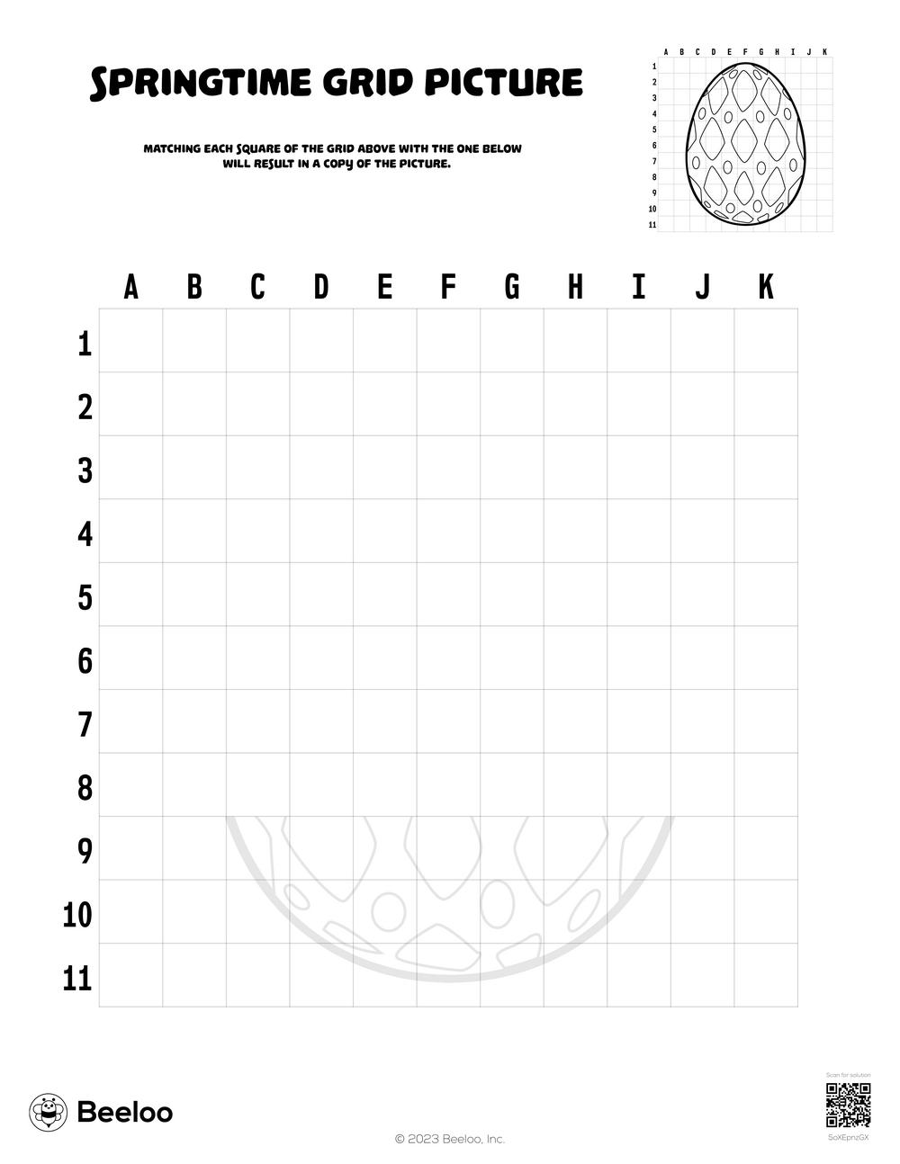 Springtime Grid Picture Beeloo Printable Crafts And Activities For Kids Springtime Grid Picture Beeloo Printable Crafts And Activities For Kids