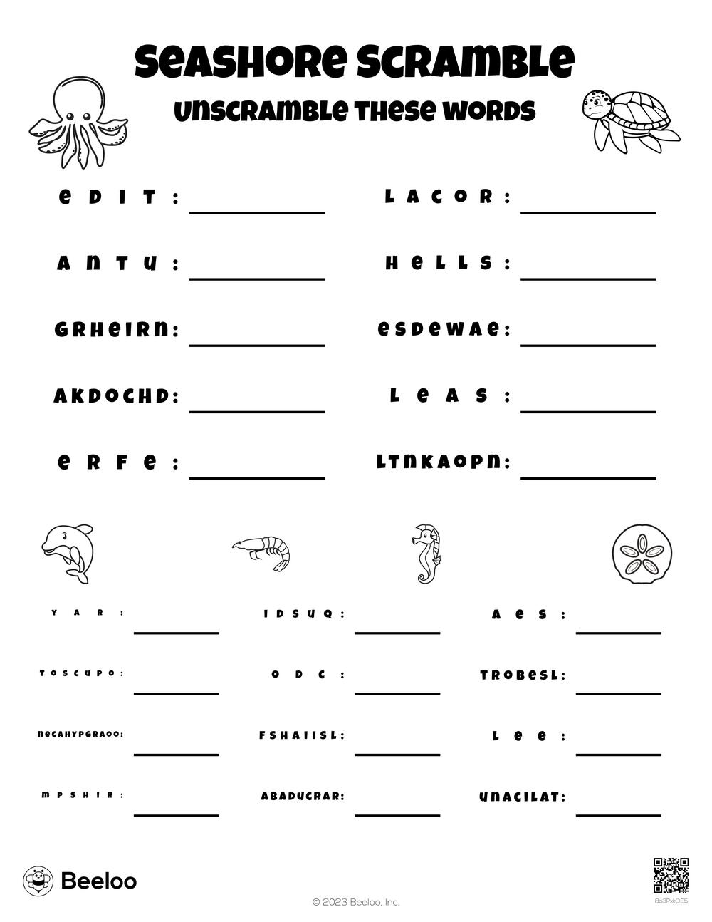 Seashore Scramble Beeloo Printable Crafts For Kids 8o3PxkOE5 Seashore Scramble Beeloo Printable Crafts For Kids 8o3PxkOE5