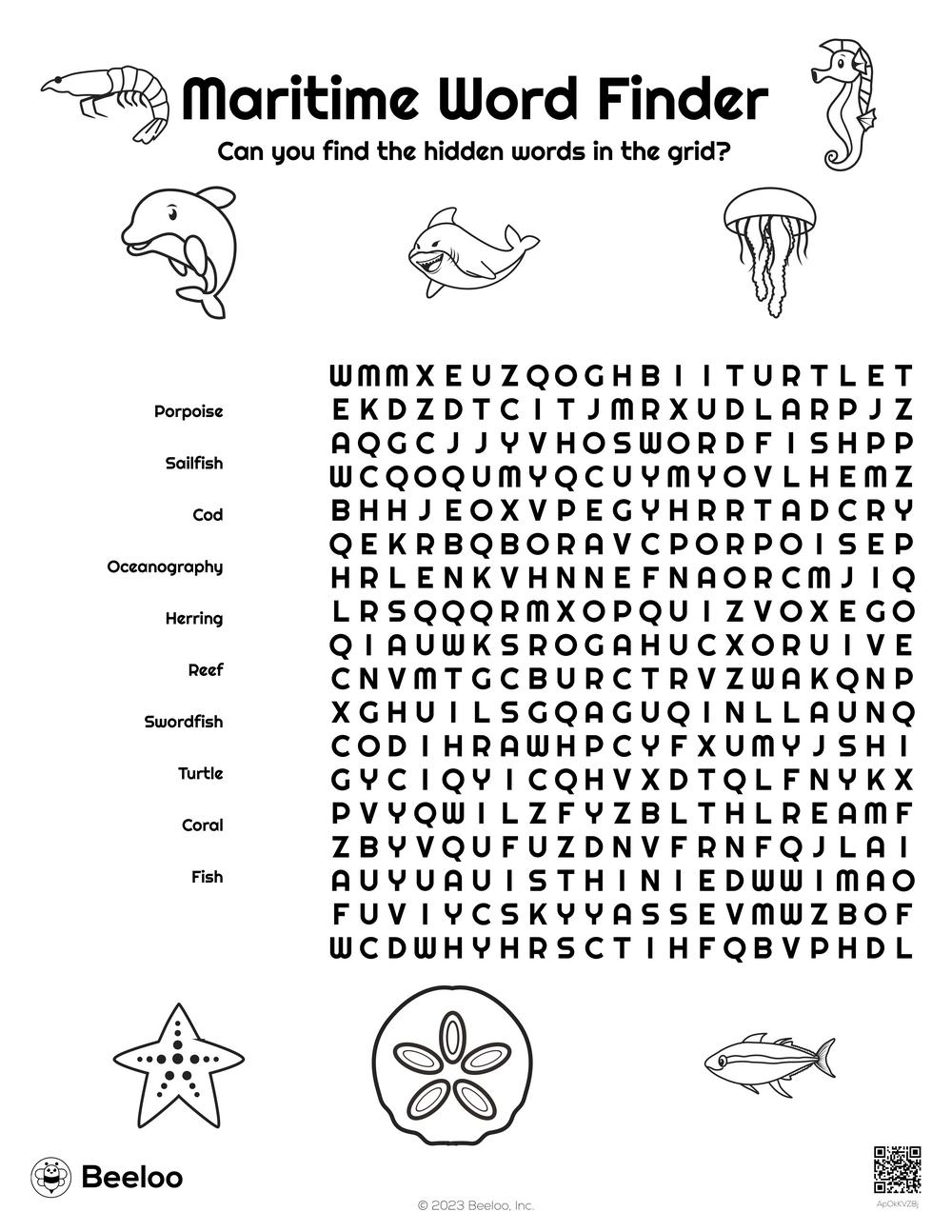 Maritime Word Finder Beeloo Printable Crafts And Activities For Kids Maritime Word Finder Beeloo Printable Crafts And Activities For Kids