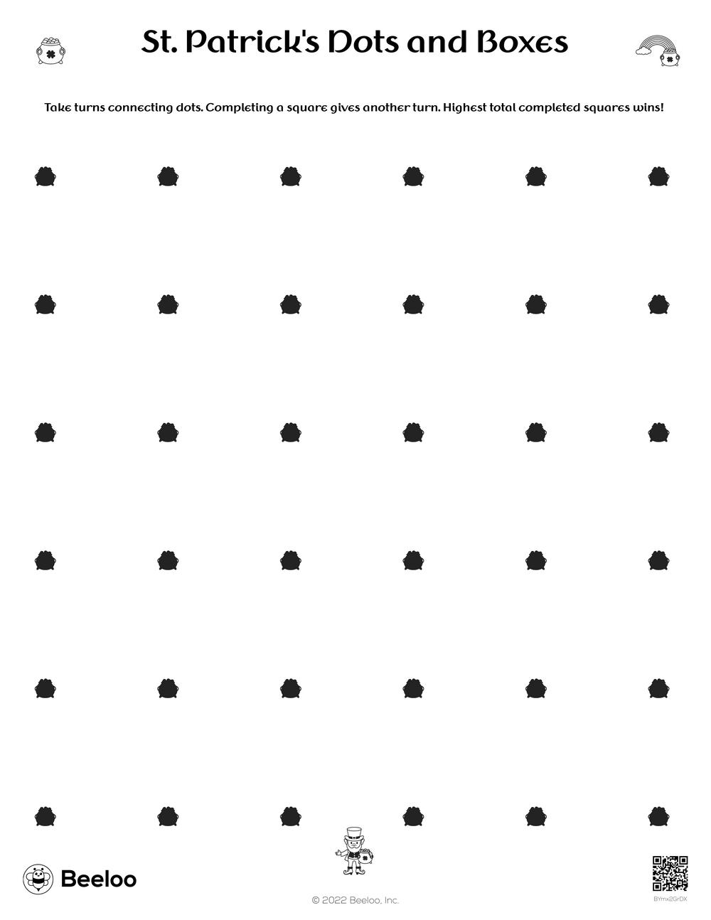 St Patrick s Dots And Boxes Beeloo Printable Crafts For Kids BYmx2GrDX 