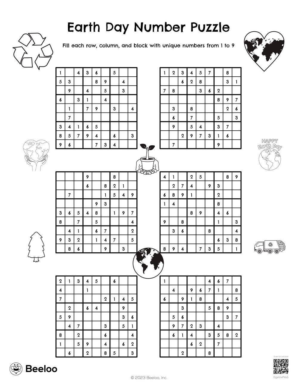 Earth Day Number Puzzle Beeloo Printable Crafts And Activities For Kids Earth Day Number Puzzle Beeloo Printable Crafts And Activities For Kids