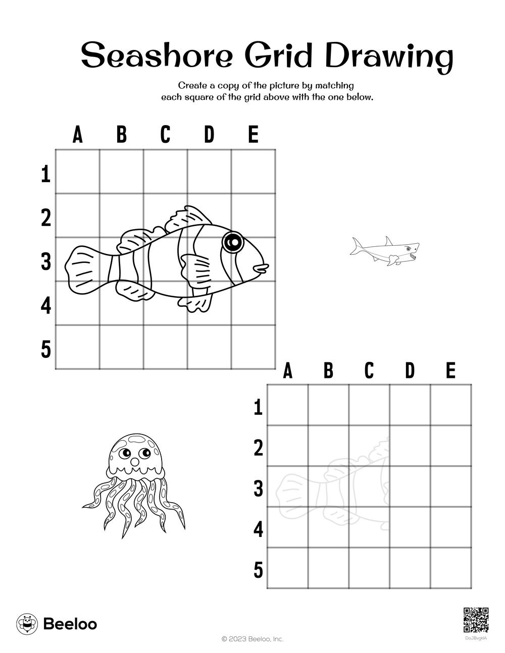 Seashore Grid Drawing Beeloo Printable Crafts For Kids DoJBvgklA Seashore Grid Drawing Beeloo Printable Crafts For Kids DoJBvgklA