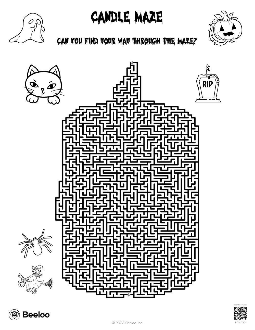 Candle Maze Beeloo Printable Crafts And Activities For Kids Candle Maze Beeloo Printable Crafts And Activities For Kids