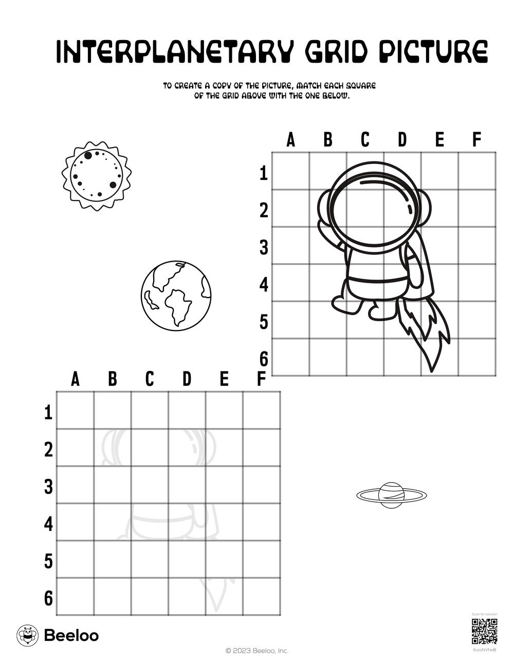 Interplanetary Grid Picture Beeloo Printable Crafts And Activities