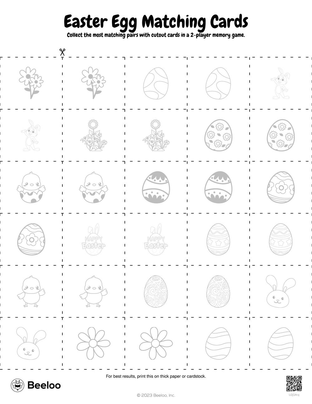 Easter Egg Matching Cards Beeloo Printable Crafts And Activities For Kids