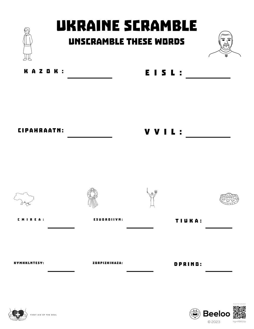 Ukraine Scramble Beeloo Printable Crafts And Activities For Kids Ukraine Scramble Beeloo Printable Crafts And Activities For Kids