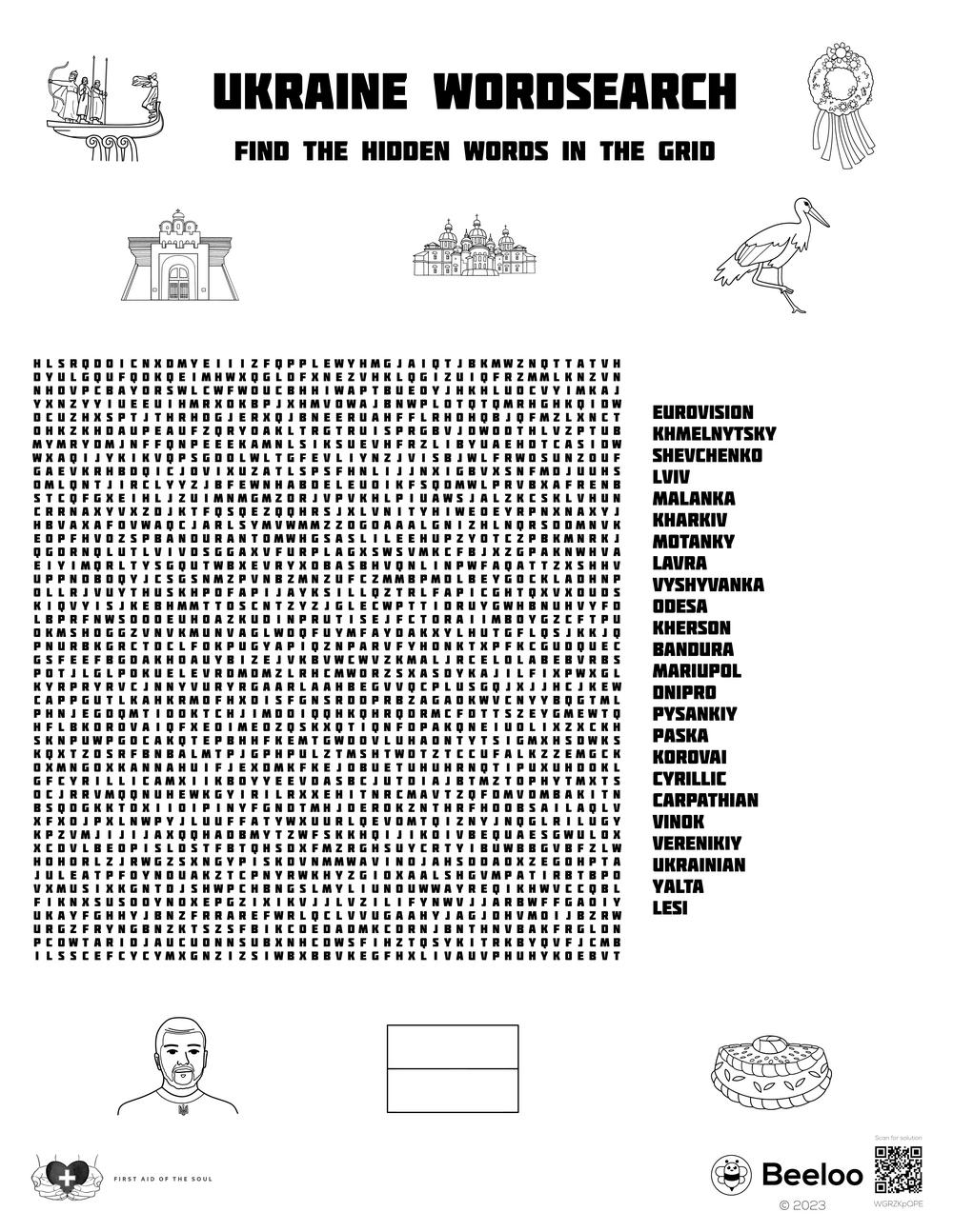 Ukraine Wordsearch Beeloo Printable Crafts And Activities For Kids Ukraine Wordsearch Beeloo Printable Crafts And Activities For Kids