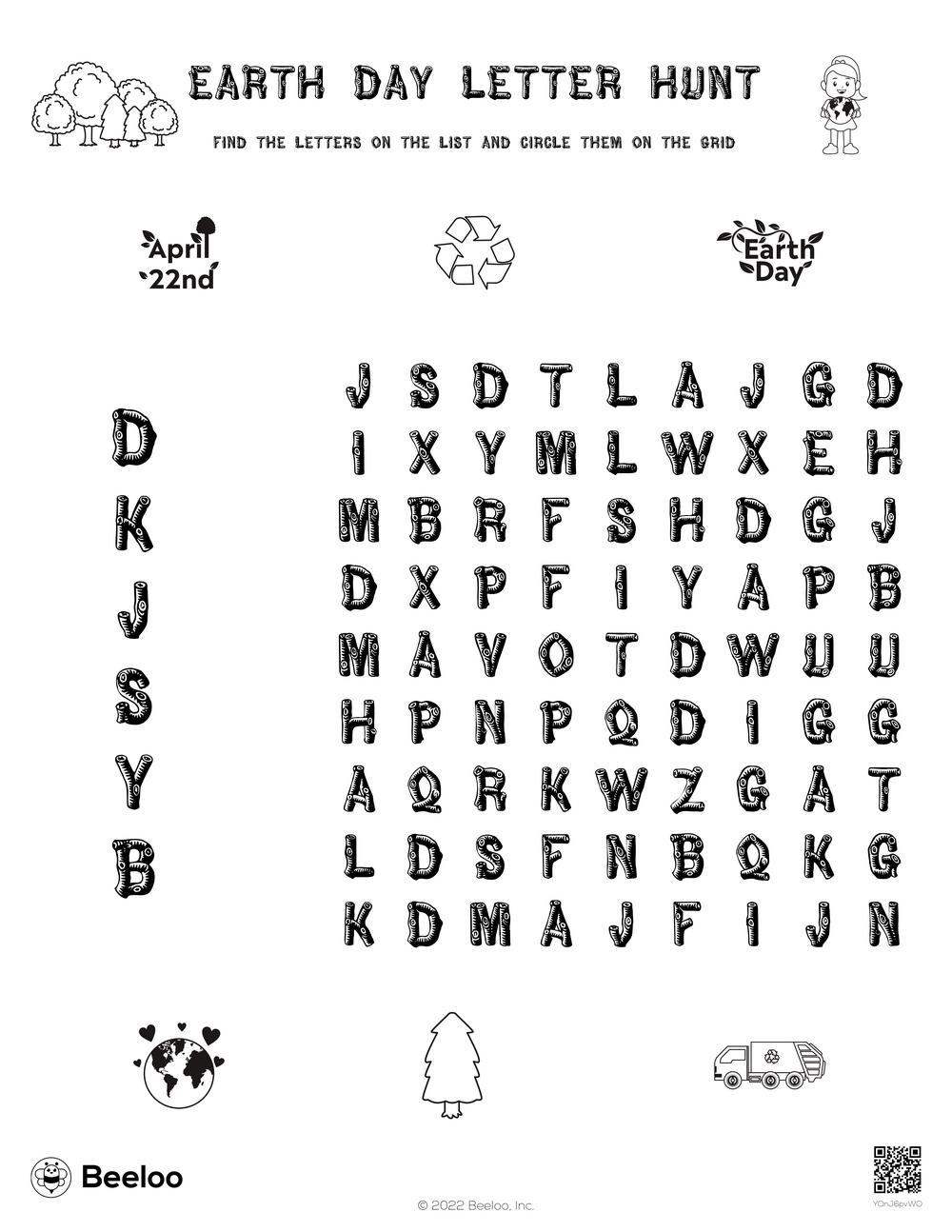 Earth Day Letter Hunt Beeloo Printable Crafts And Activities For Kids Earth Day Letter Hunt Beeloo Printable Crafts And Activities For Kids