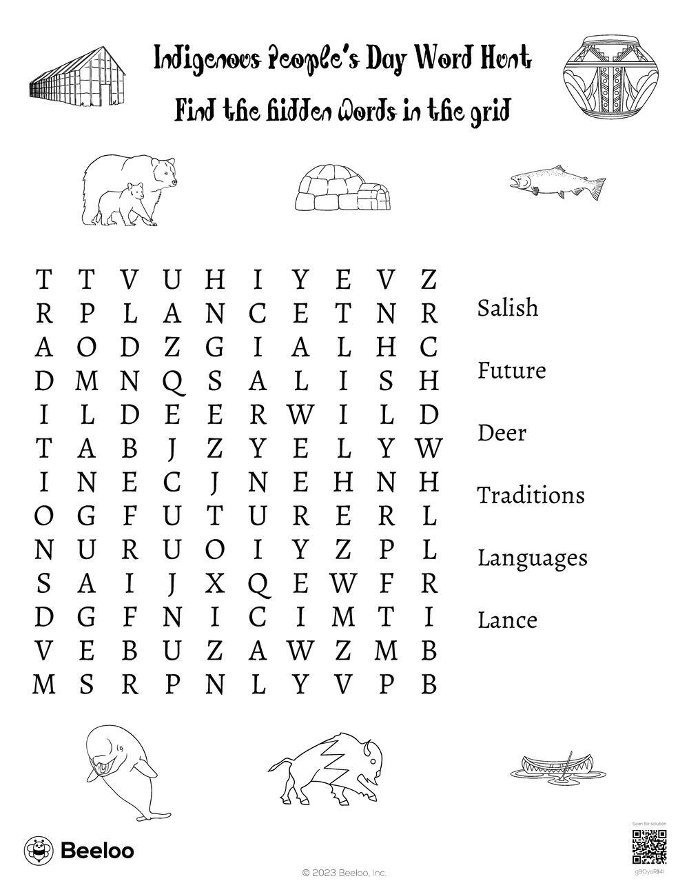 Indigenous People s Day themed Word Searches Beeloo Printable Crafts Indigenous People s Day themed Word Searches Beeloo Printable Crafts