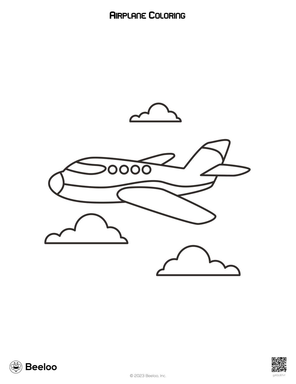 Airplane Coloring Beeloo Printable Crafts For Kids gzKGLB7vY 