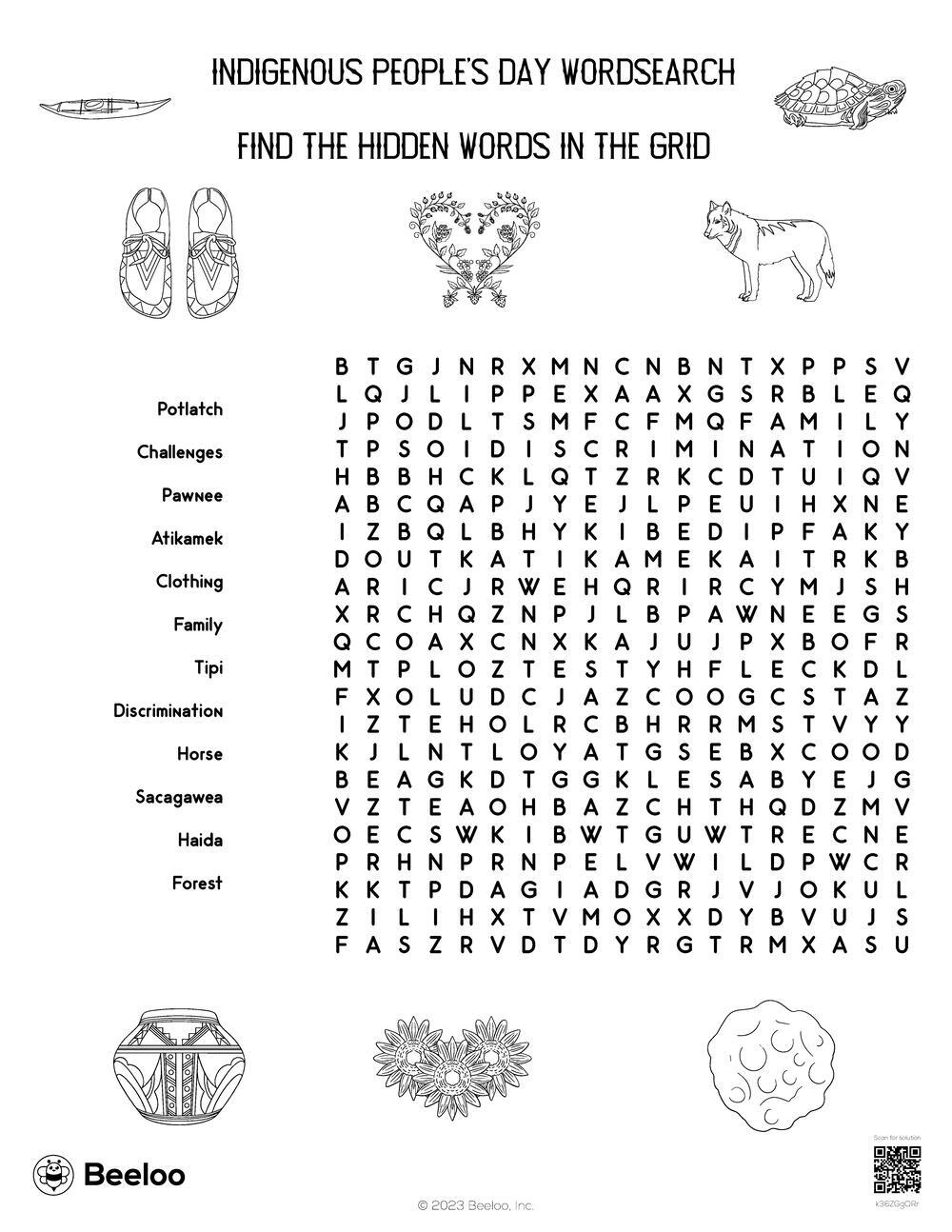 Indigenous People s Day themed Word Searches Beeloo Printable Crafts Indigenous People s Day themed Word Searches Beeloo Printable Crafts