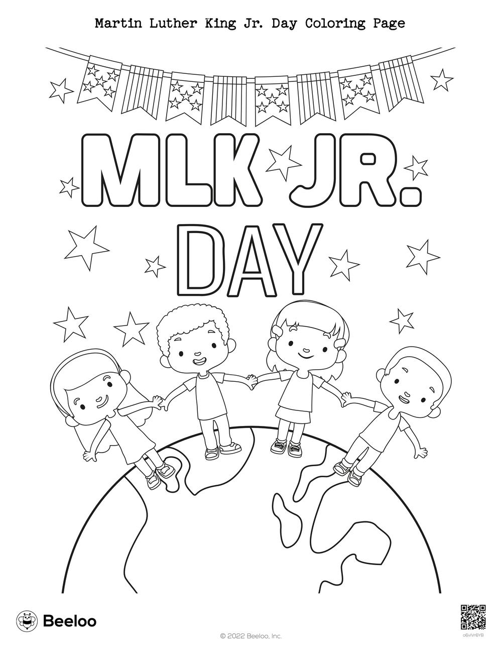 Martin Luther King Jr Day Coloring Page Beeloo Printable Crafts For 