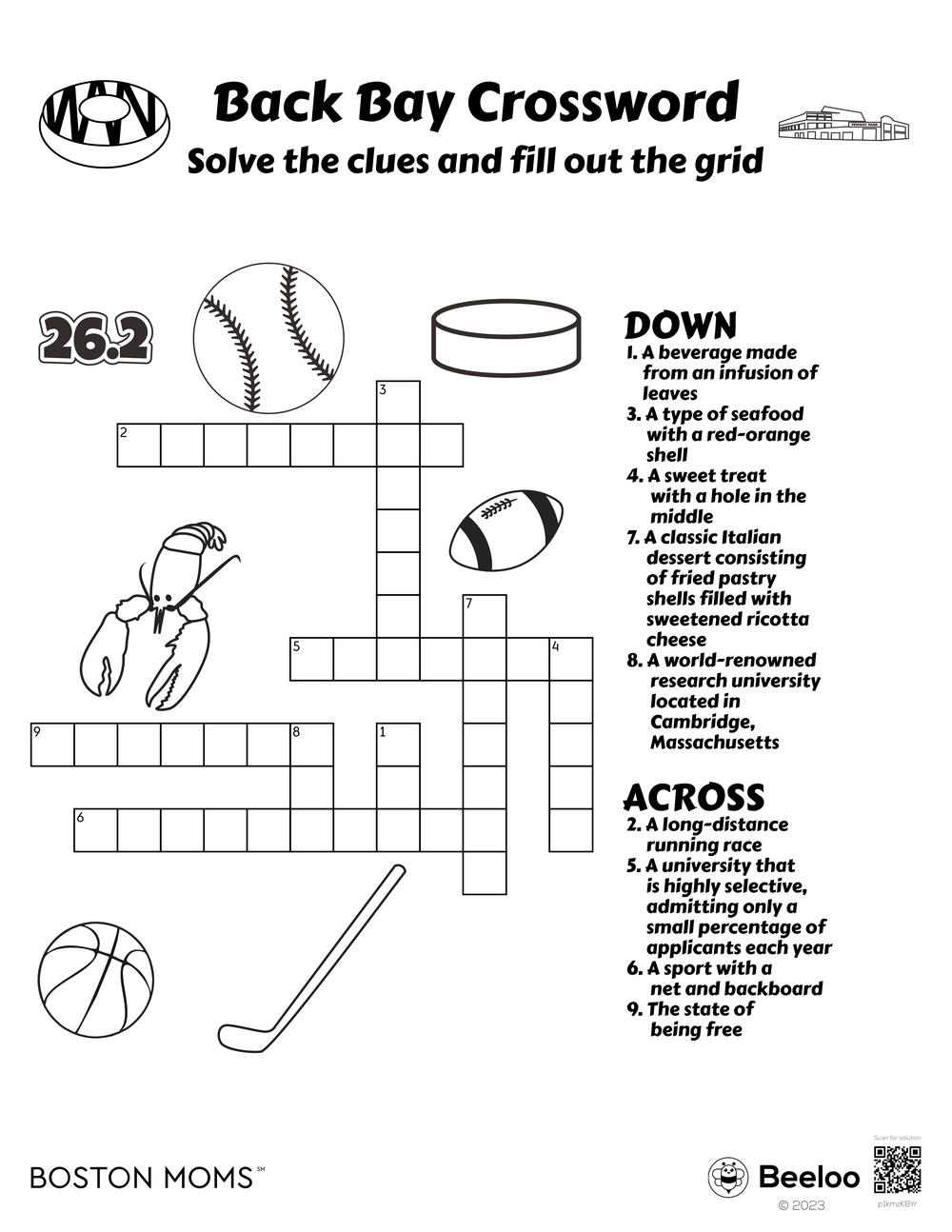 Boston themed Crossword Puzzles Beeloo Printables Boston themed Crossword Puzzles Beeloo Printables