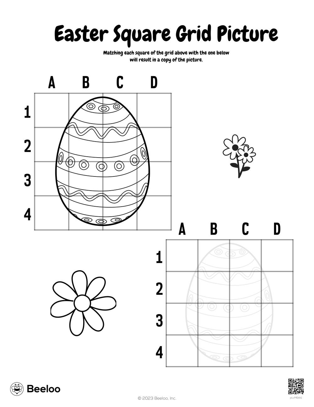 Easter Square Grid Picture Beeloo Printable Crafts And Activities For