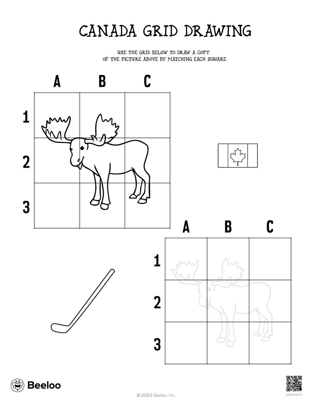 Canada Grid Drawing Beeloo Printable Crafts And Activities For Kids Canada Grid Drawing Beeloo Printable Crafts And Activities For Kids