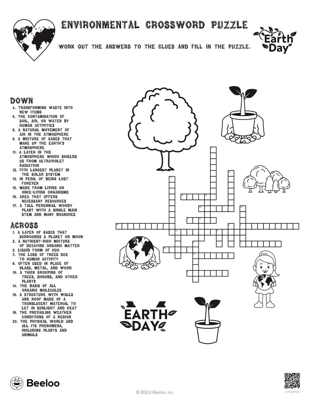 Environmental Crossword Puzzle Beeloo Printable Crafts For Kids Environmental Crossword Puzzle Beeloo Printable Crafts For Kids