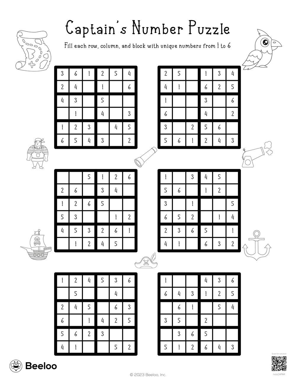 Captain s Number Puzzle Beeloo Printable Crafts And Activities For Kids Captain s Number Puzzle Beeloo Printable Crafts And Activities For Kids